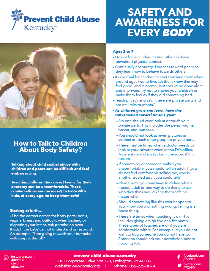Safety and Awareness For Every Body (Bundle of 25) – Prevent Child ...